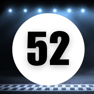 12 inches Magnetic Race Car Rally Door Number 52 Magnet x2 | eBay