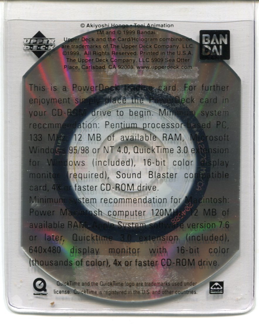 1999 Bandai Upper Deck DIGIMON Digital Monsters PowerDeck Trading CD ...