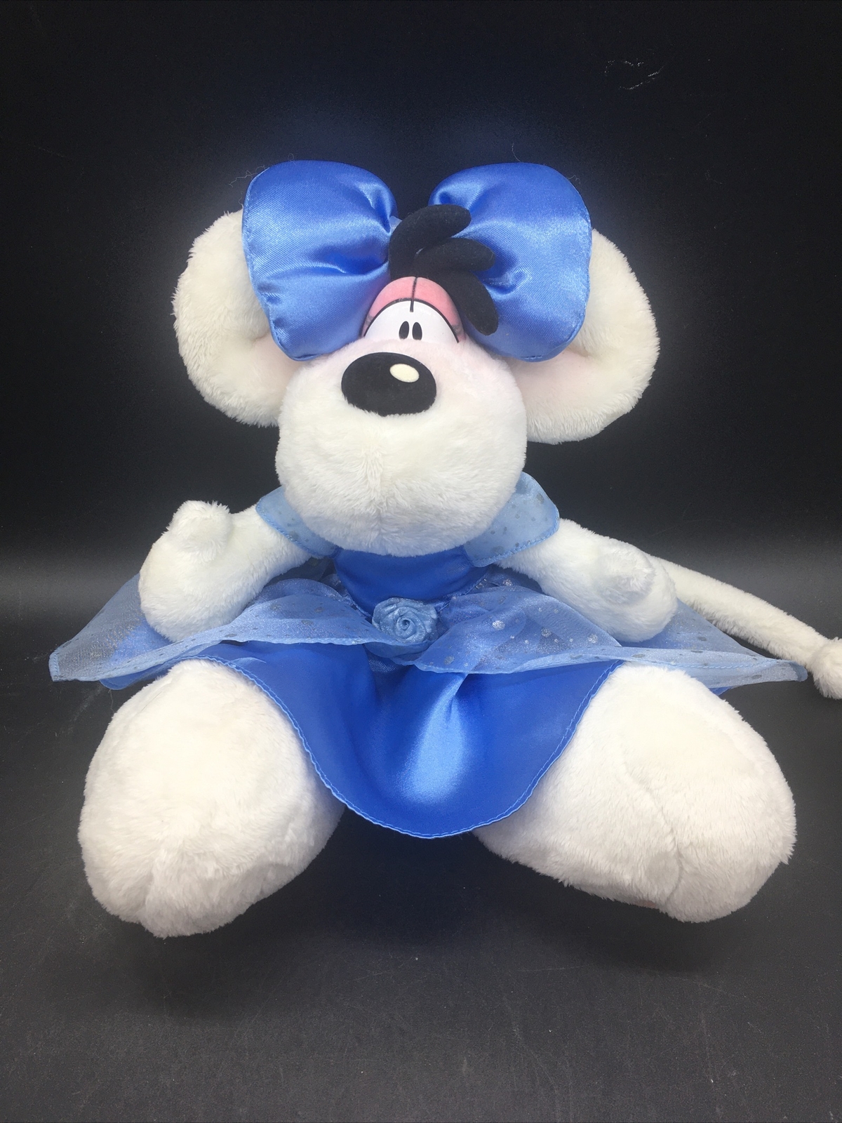 Diddlina Plush Mouse Puppet Blue Dress Diddl Depesche Germany vintage ...