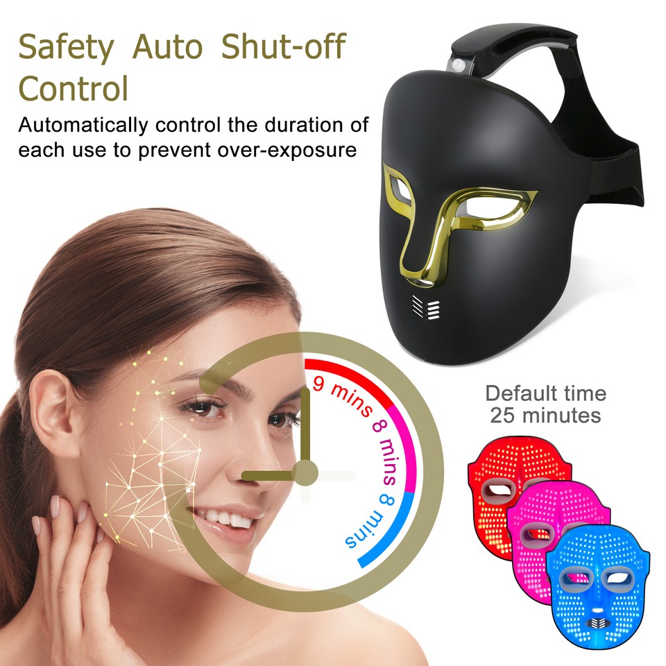 LED Light Therapy Mask Promote Blood Circulation Whitening and Wrinkle ...