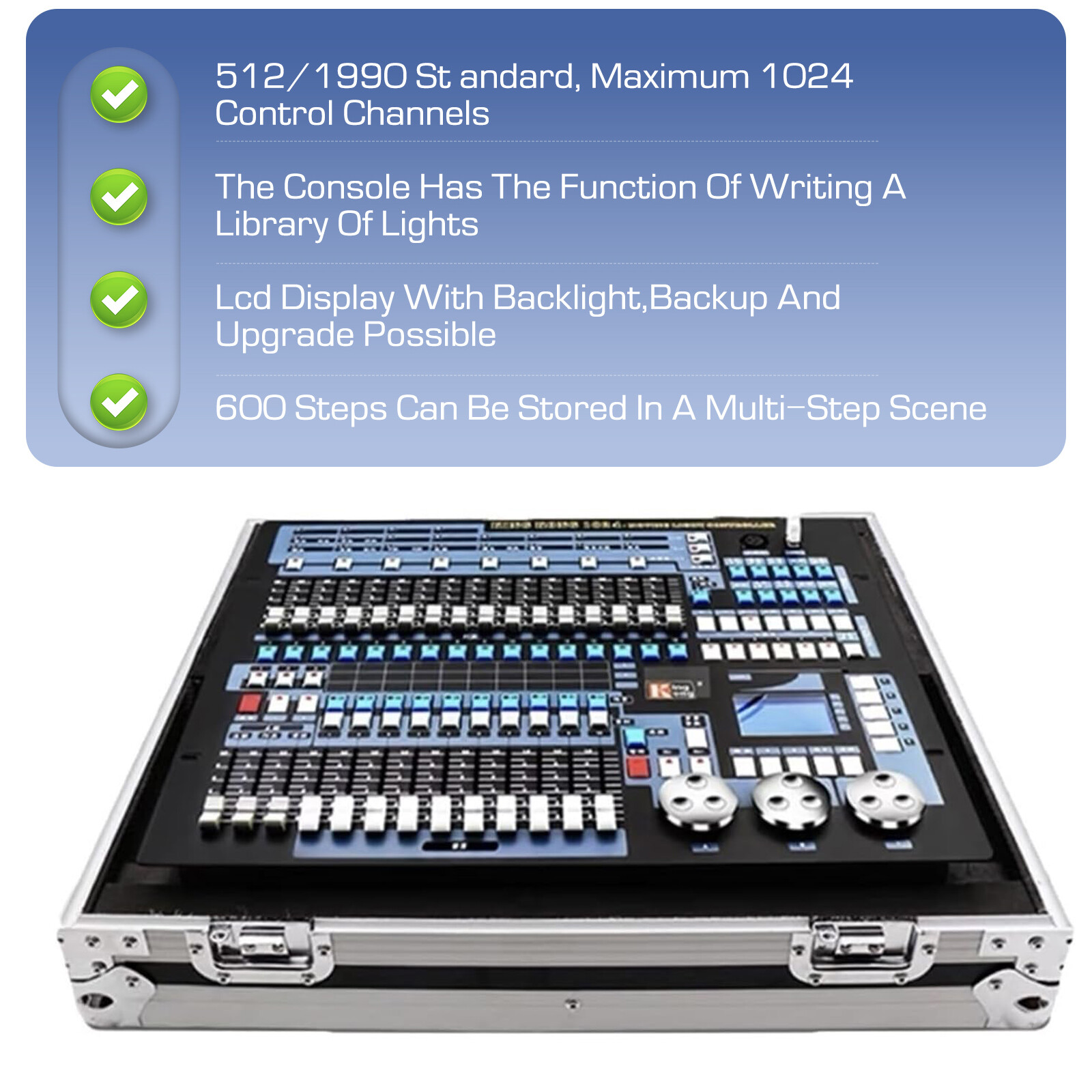 DMX 1024 Channels DJ Console Stage Lighting Controller Equipment With ...