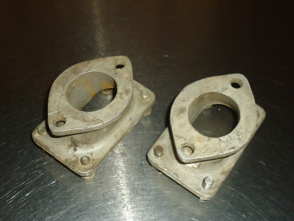 2) Offenhauser 2-Barrel to 1-Barrel Carburetor Aluminum Spacer Adapter ...
