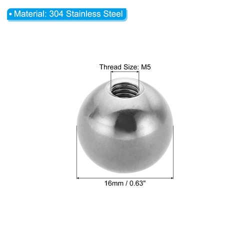 M5x16mm Ball Nuts Knob, 4 Pcs Female Thread Blind Hole Screw Cap Cover ...