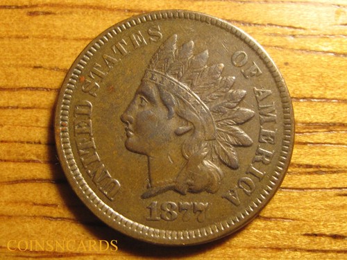 1877 1C Indian Head Cent Key to Series Choice XF Extra Fine Brown ...