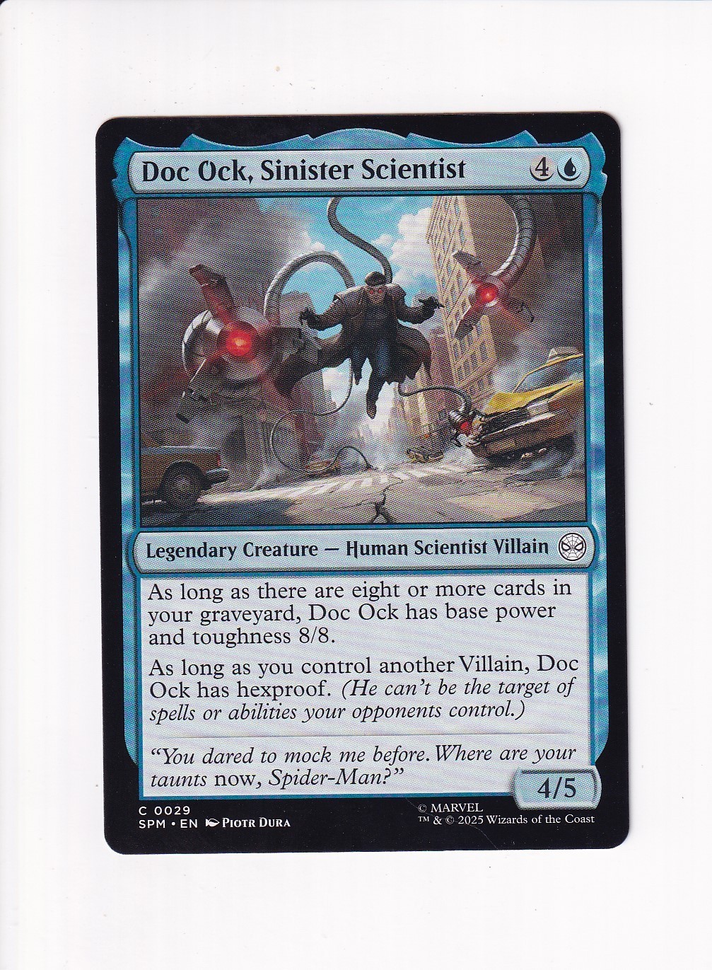 MAGIC THE GATHERING MTG MARVEL'S SPIDER-MAN DOC OCK, SINISTER SCIENTIST ...