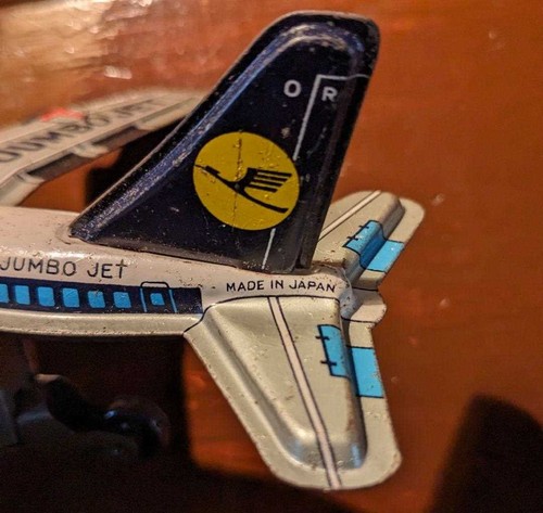 Vintage Tin Toys Wind-up Jumbo Jet - PAN AM/NORTHWEST/Lufthansa Made in ...