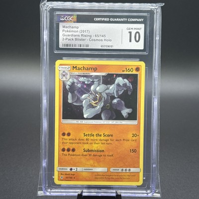Pokemon Machamp Guardians Rising Blister Pk. Cosmos Holo Rare #65 PSA ...