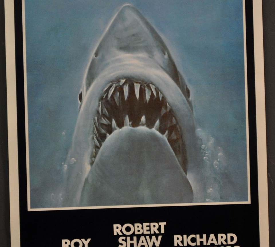 Jaws 1975 AUTHENTIC 14X36 PG-RATED NM MOVIE POSTER ROY SCHEIDER ...
