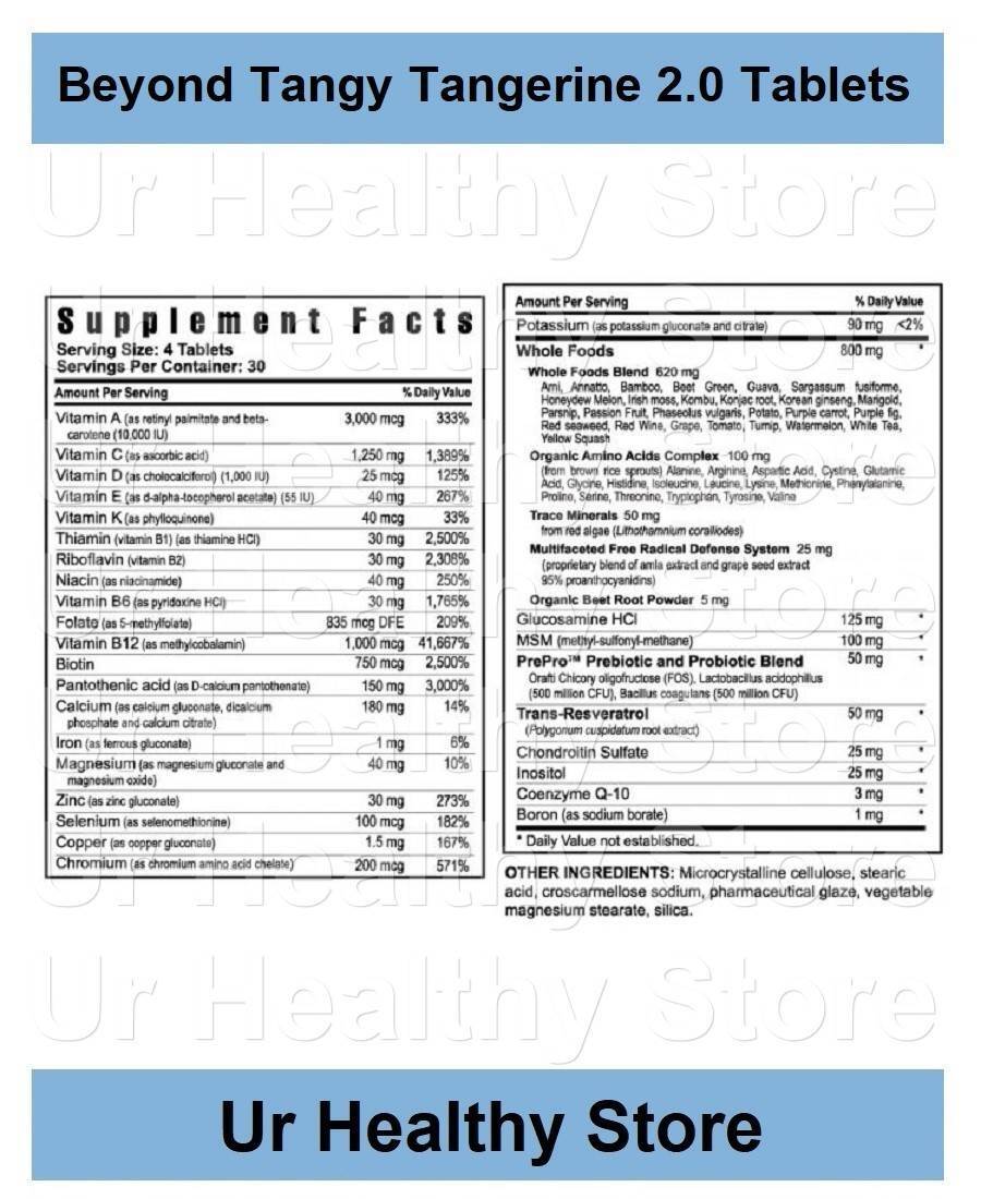 Beyond Tangy Tangerine 2.0 120 Tablets (3 PACK) Youngevity BTT *LOYALTY ...