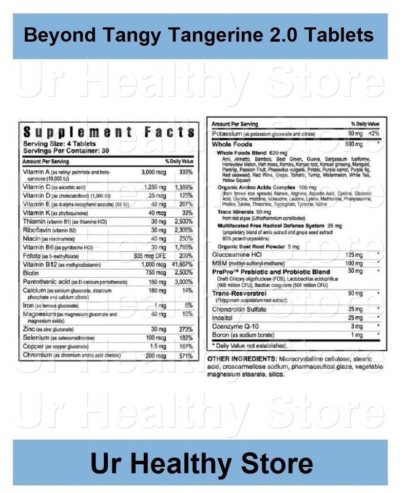 Beyond Tangy Tangerine 2.0 120 Tablets (3 PACK) Youngevity BTT *LOYALTY ...