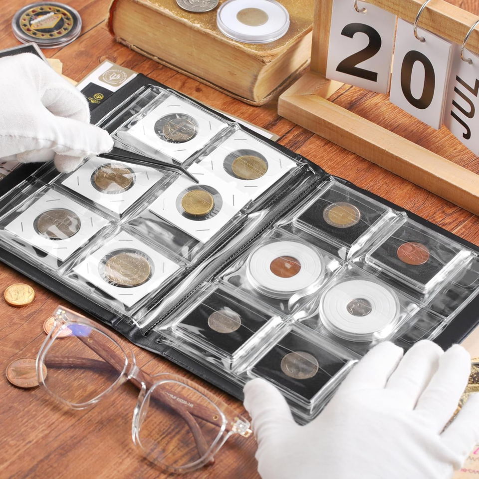 36 Pockets Coin Capsule Holder Album - 2.3x2.2 inches Coin Collecting ...