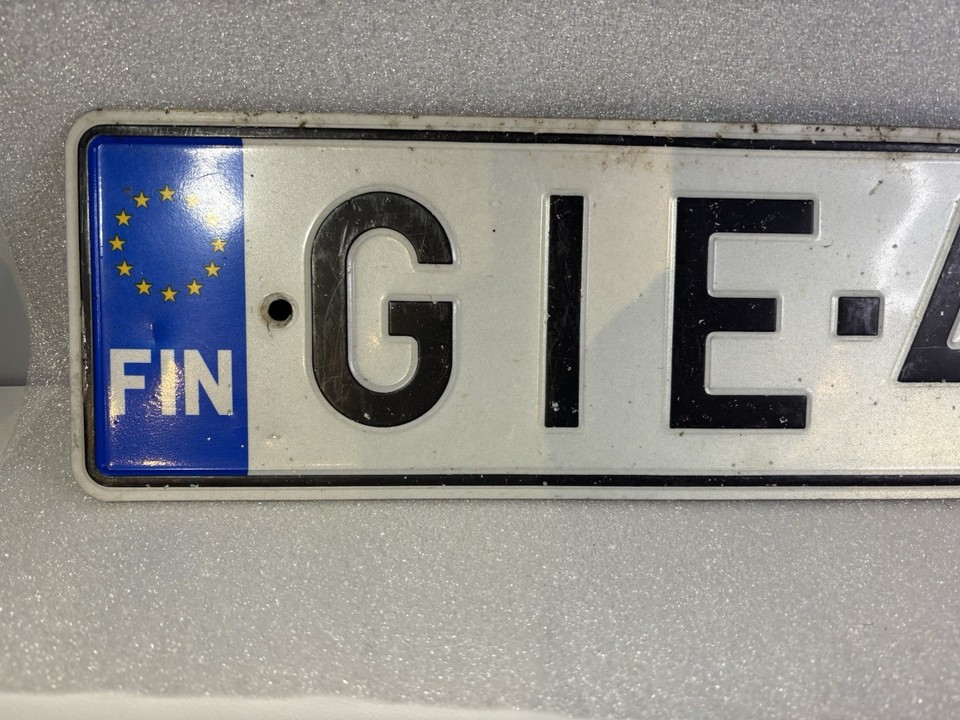 Finland Finnish Euro Number License Plate Genuine Used Condition | eBay