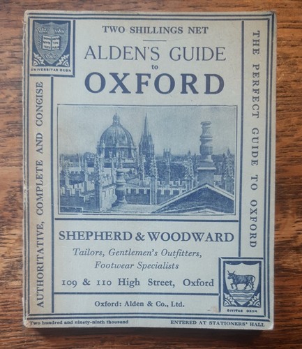 Aldens Guide to Oxford - Guide book 1948. Antique travel guidebook ...