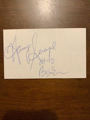 HARRY SWAYNE - BUCS FOOTBALL - AUTHENTIC AUTOGRAPH SIGNED INDEX - B973 ...