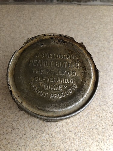 Jackie Coogan Brand 12oz Peanut butter tin w/ lid The Kelly Co. “Dixie ...