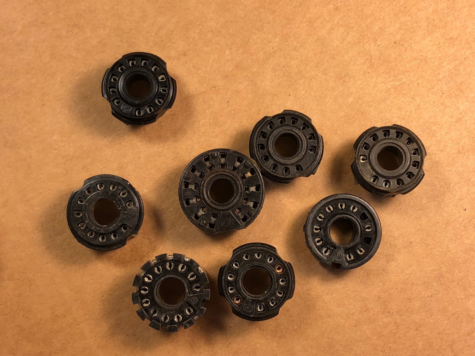 8 Vintage 12-Pin Compactron Vacuum Tube Sockets Ham Radio Amplifier ...