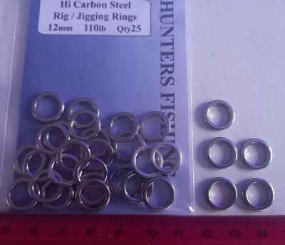 12mm Large Hi-Carbon Steel Solid Rig / Jigging rings | eBay UK