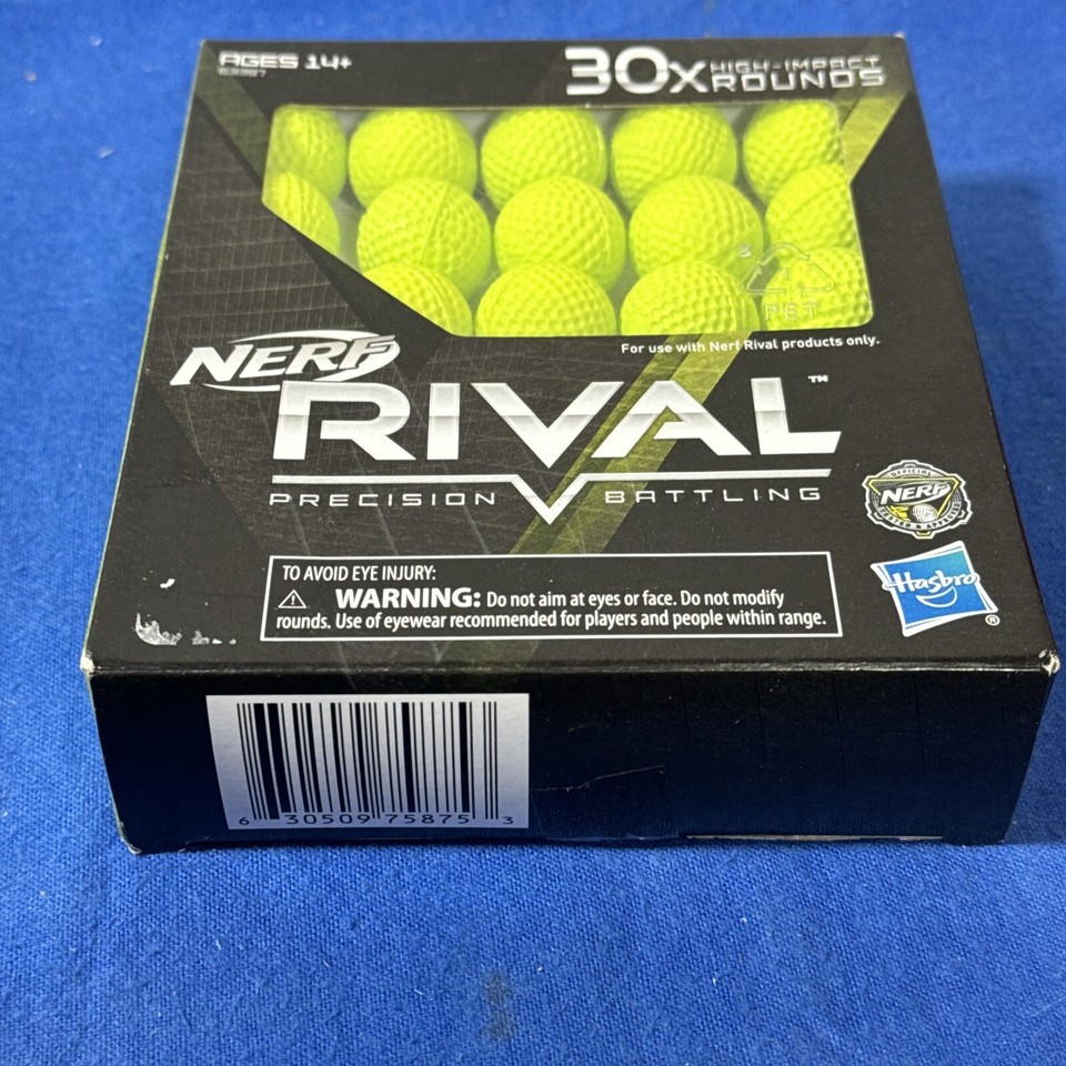 Nerf Rival Edge Series PACK 30 High Impact Rounds Green Ball Fast New ...