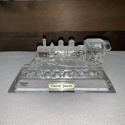 Vintage Hofbauer Crystal Glass Locomotive Casey Jones Figurine Germany ...