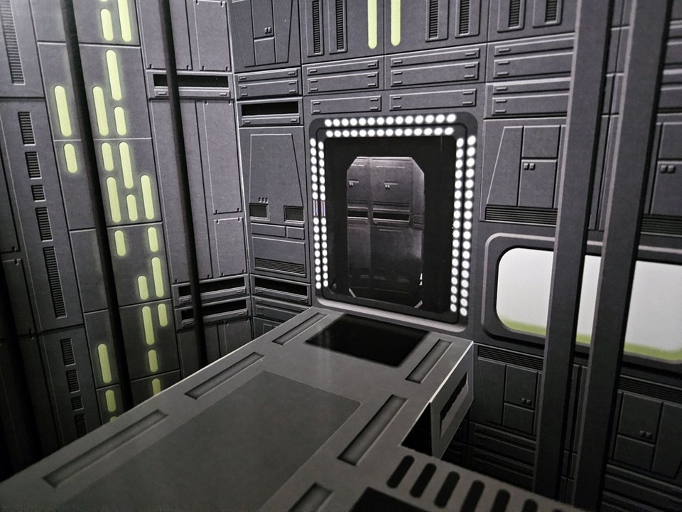 Death Star Tractor Beam Backdrop Playset for 3.75 Star Wars Hasbro ...