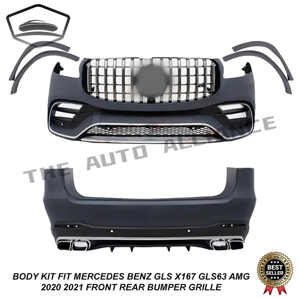 Body Kit Fit MERCEDES BENZ GLS X167 GLS63 AMG 2020 2021 Front Rear ...