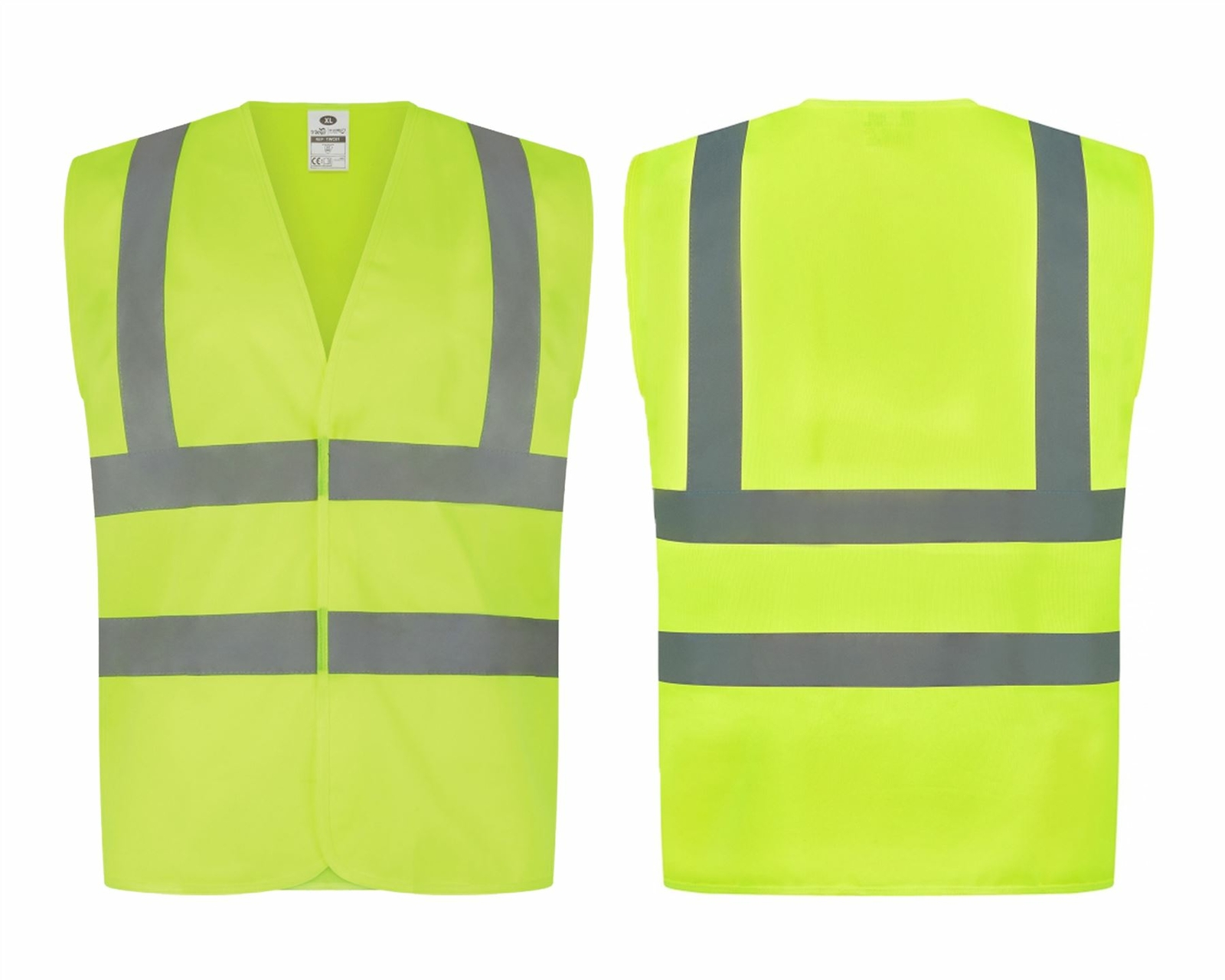 New Hi-Viz High Visibility Yellow Workwear Safety Vest Waistcoat Adult ...