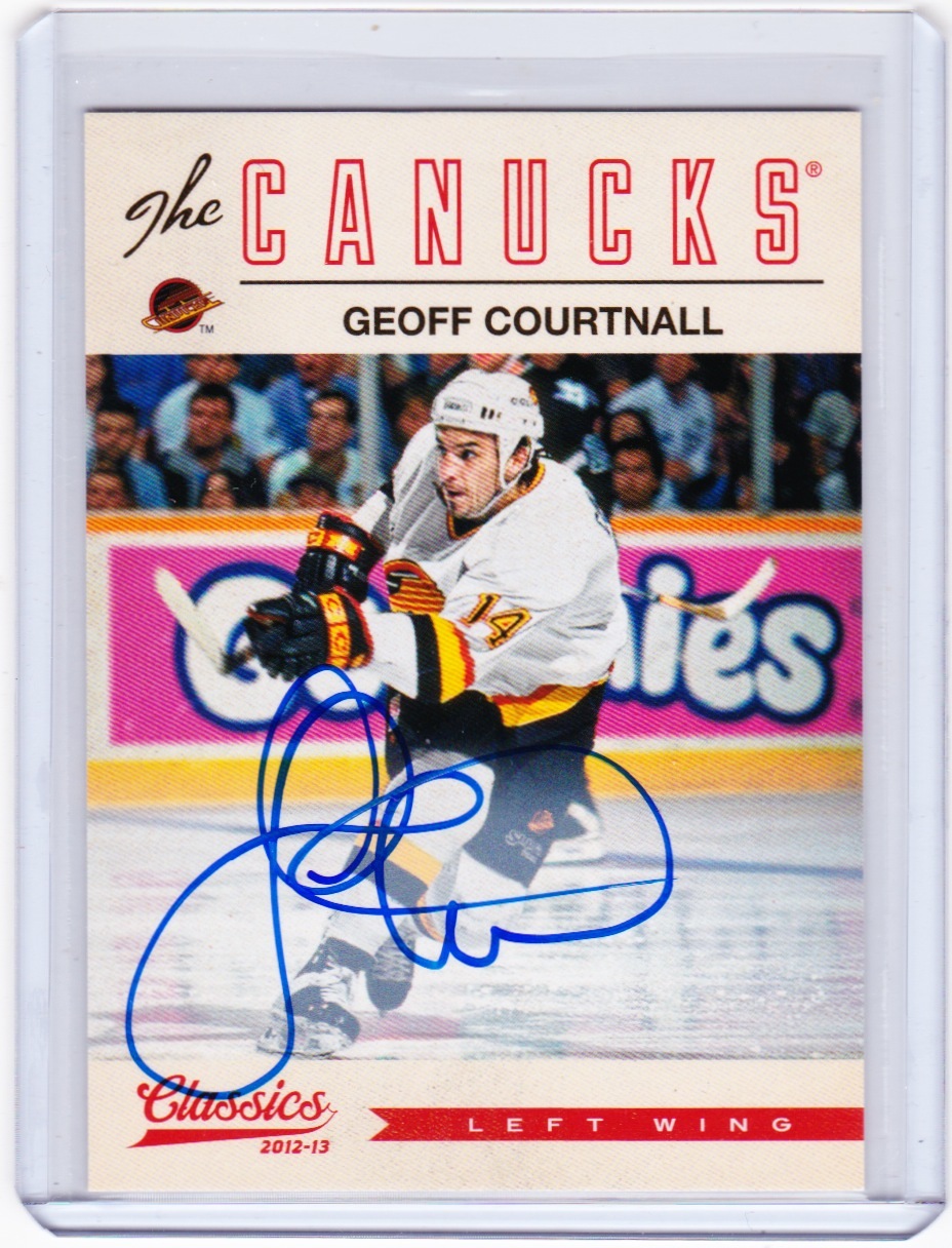 12-13 2012-13 CLASSIC SIGNATURES GEOFF COURTNALL AUTOGRAPH AUTO 27 ...