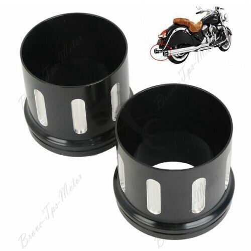 4"Aluminum Slip-On Exhaust Pipe End Caps for Harley Touring Road Street ...