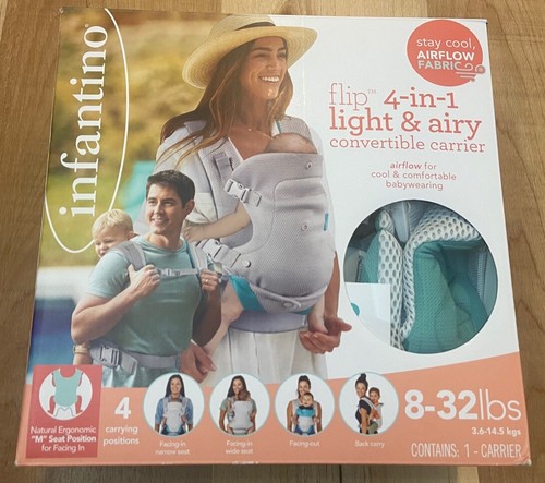 Infantino Flip 4-in-1 Light & Airy Convertible Carrier - Blue - New ...