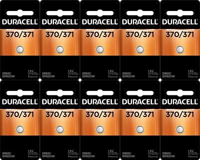 Duracell 370 371 Button Cell Watch Batteries 10 Pack 41333107097| eBay