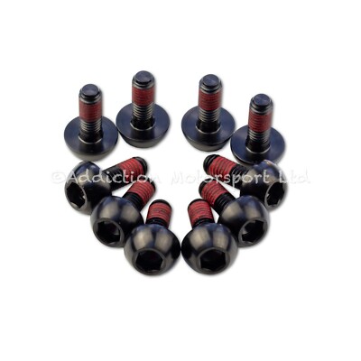 10x Black Titanium Front Disc Rotor Bolt Screws for Honda CBR1000RR SP ...