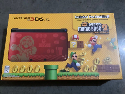 NINTENDO 3DS XL LIMITED EDITION 1GB RED HANDHELD CONSOLE SUPER MARIO ...