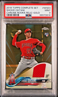 2018 Topps SHOHEI OHTANI Rookie Card RED Jersey Patch GOLD Refractor ...