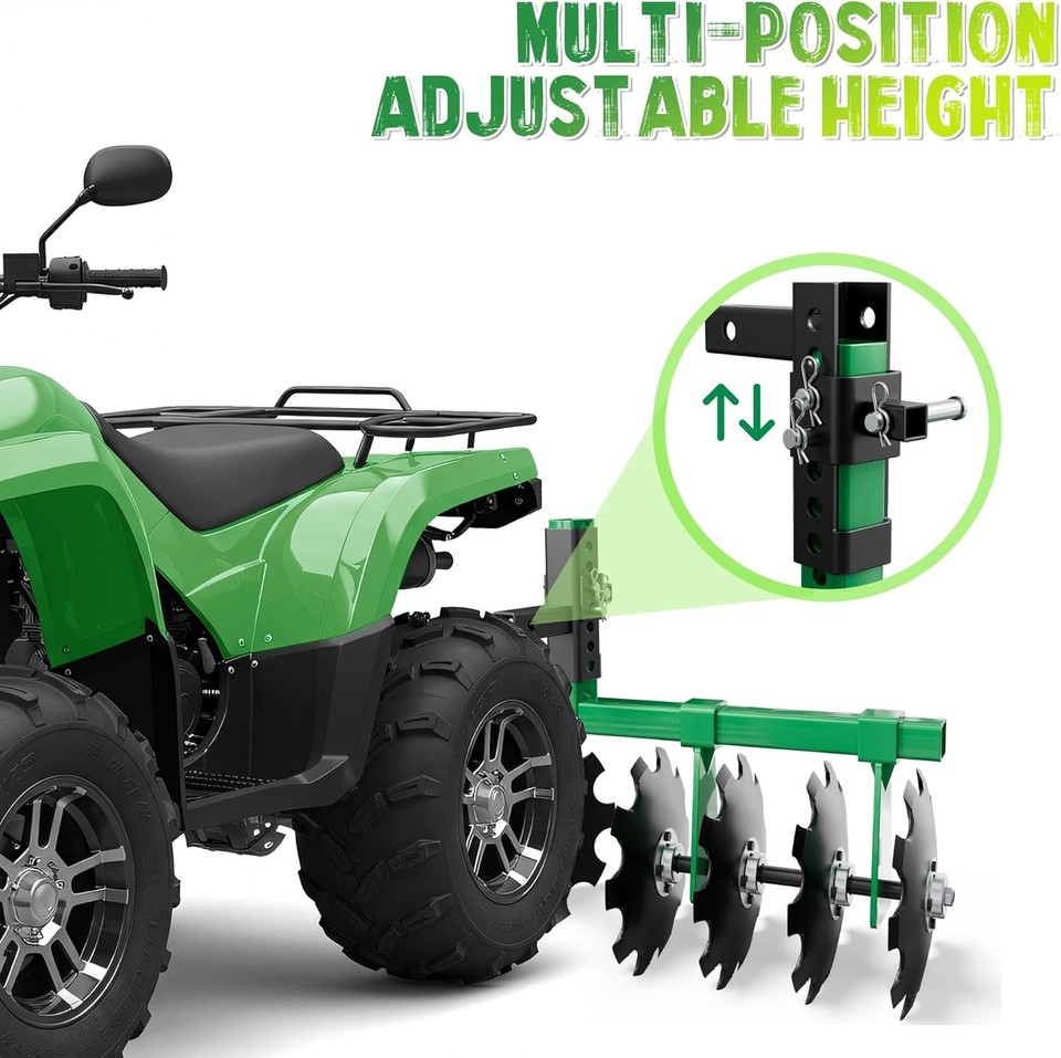 Heavy-Duty 32" Disc Plow Harrow Mount W/ 2" Receiver Hitch Mount for ...
