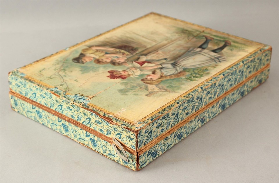 Antique Victorian German Wood Blocks Puzzle Game w Original Box ...