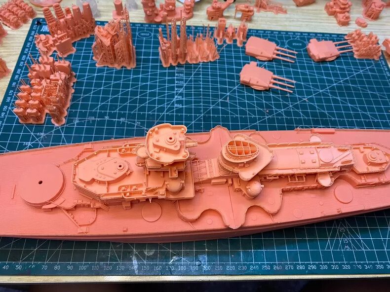 3D Printed 1/350 WWII German Navy Scharnhorst Battleships Unpainted ...