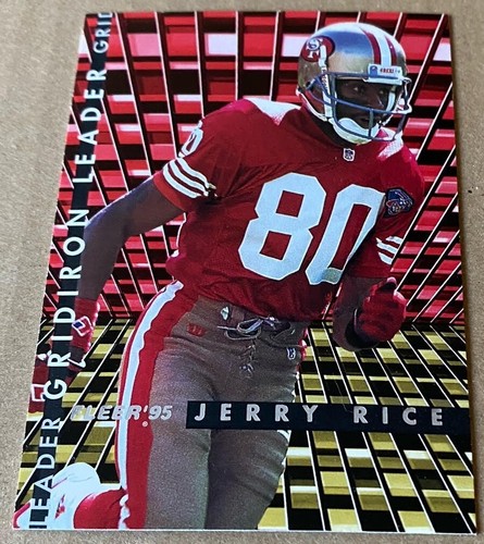 JERRY RICE HOF 1995 FLEER GRIDIRON LEADERS Card #4 NM-MT Condition | eBay