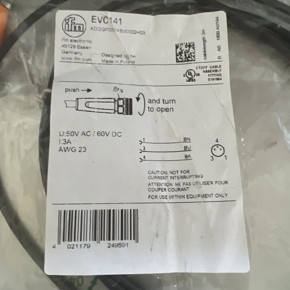 IFM EVC141 PROXIMITY SWITCH SENSOR (E1LT20) | eBay