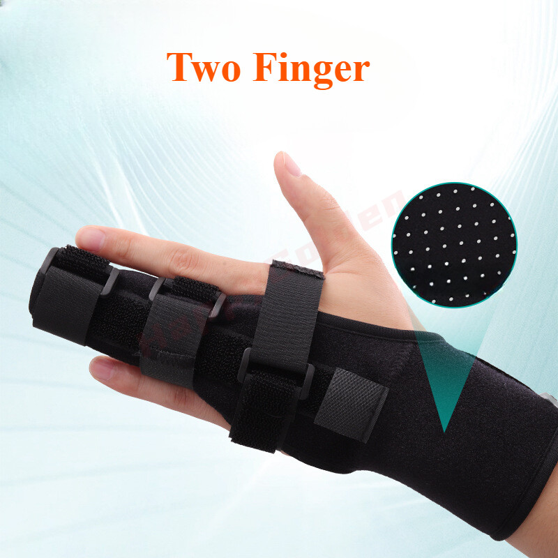 Breathable Comfort Finger Splint Dual-Finger Support Adjustable Left ...
