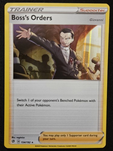 Boss's Orders 154/192 SWSH Rebel Clash Holo Rare Trainer Pokémon TCG ...