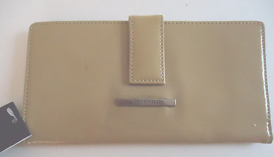 Kenneth Cole New York Polished Leather Checkbook Wallet, Beige | eBay