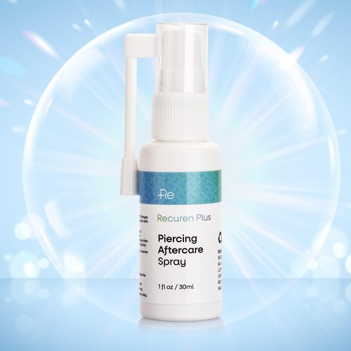 Recuren Plus Piercing Aftercare Spray Solution for Ears Nose Tongue ...
