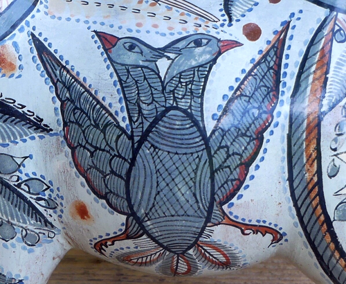 Colima Dog Handmade Two Headed Eagle Birds & Fish Tonalá Clay Mexican ...