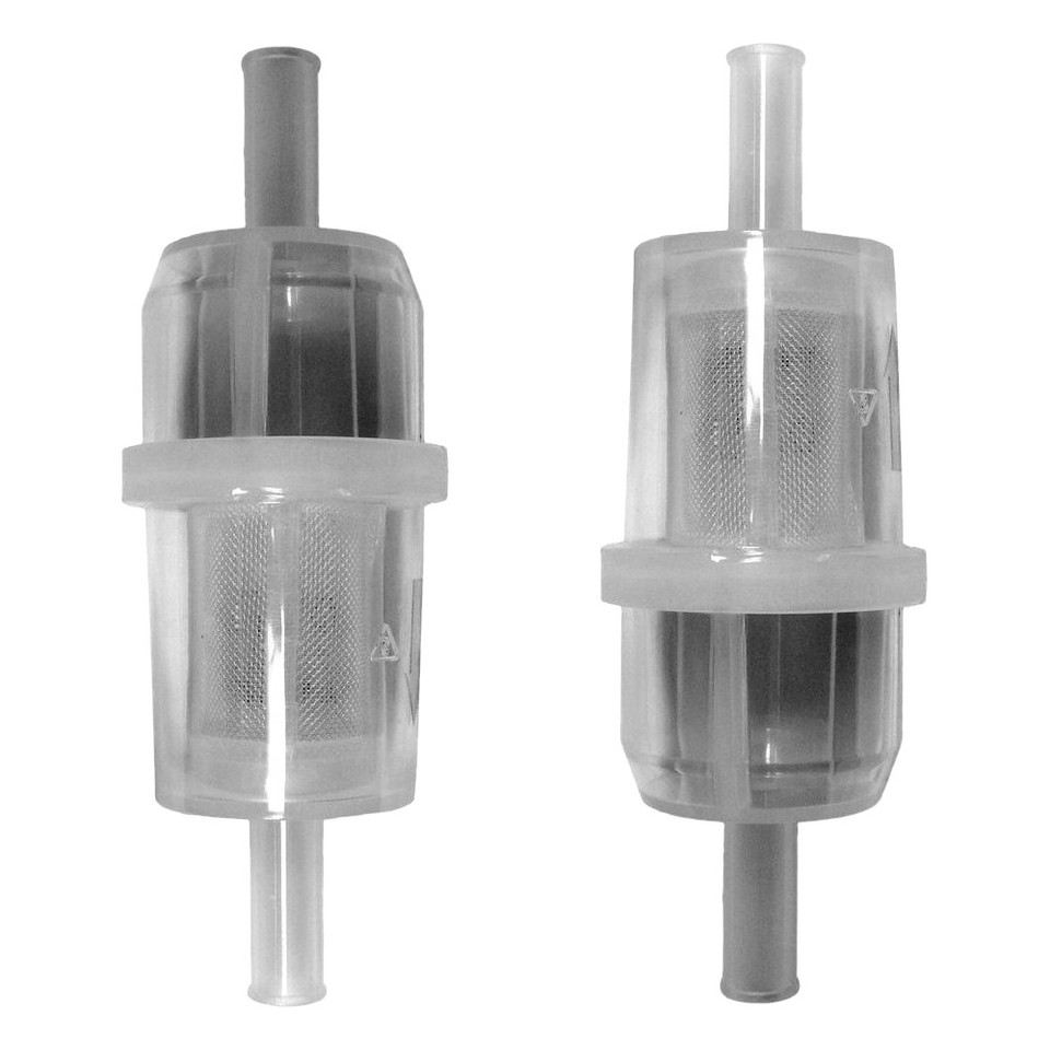 2 x Petrol In-Line Universal Clear Fuel Filters Fits 8mm Pipe Filter ...