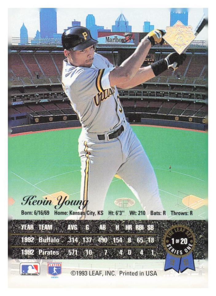 1993 Leaf #1 Kevin Young Gold Leaf Rookies | eBay