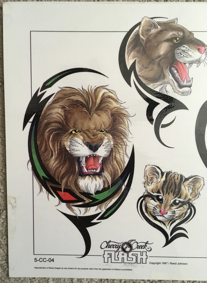 Traditional Lion Flash Tattoo