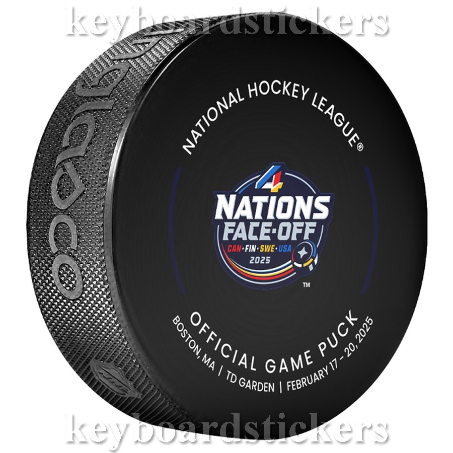 2025 NHL 4 Nations Face-Off Boston Feb 17-20 2025 Official Game Puck w ...