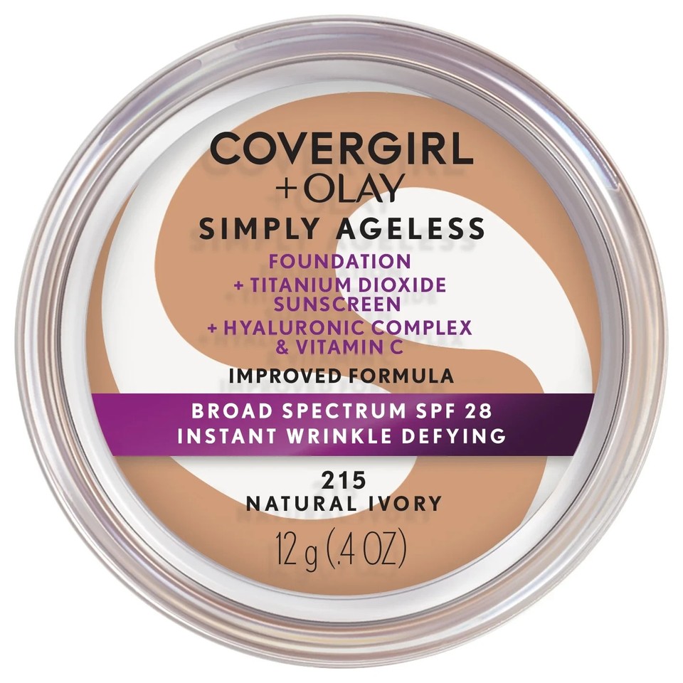 (CHOICE OF COLOR) Covergirl + Olay Simply Ageless Foundation Wrinkle ...