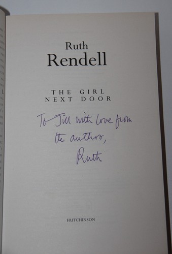 Signed Ruth Rendell Girl Next Door First Edition – Jill | eBay UK