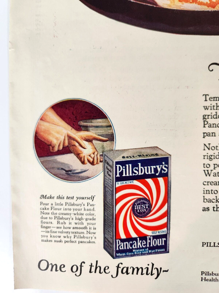 Pillsbury Pancake Flour Vintage 1924 Ad Six Minute Breakfast Magazine ...